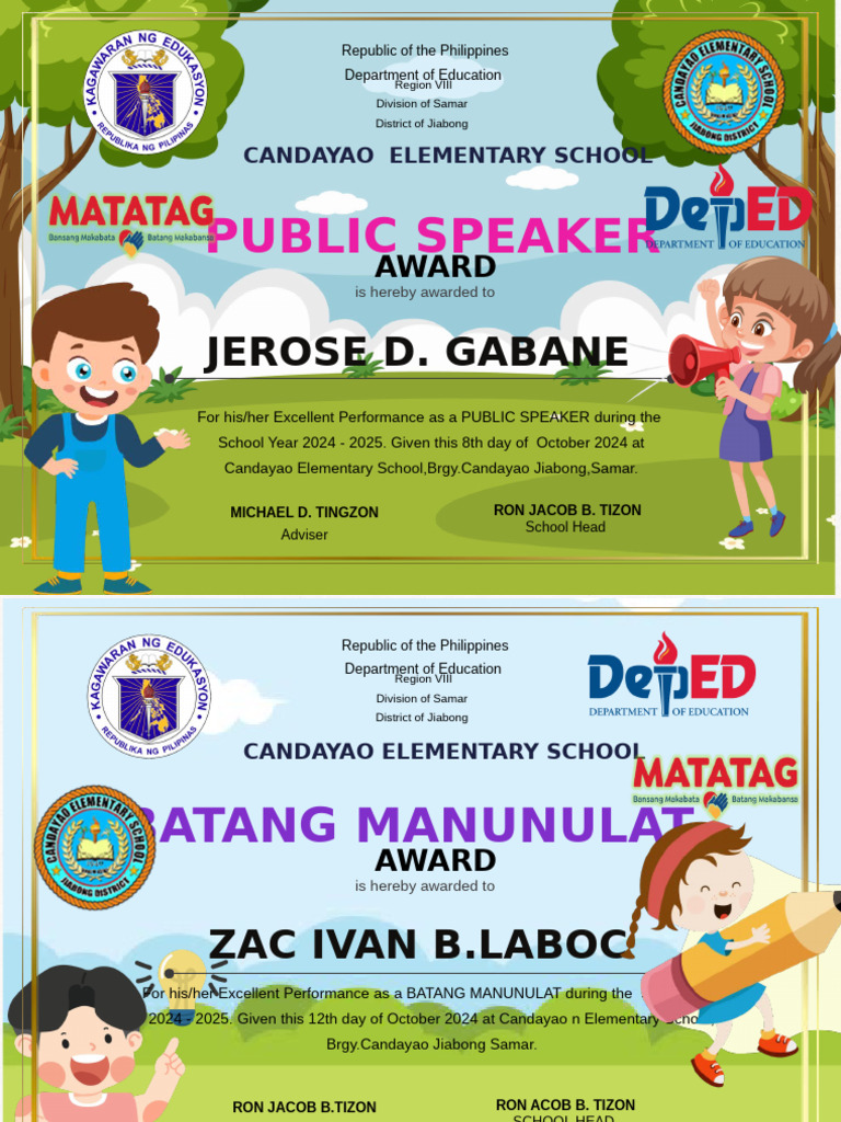 Performance Award Certificates | PDF | Public Administration | Government