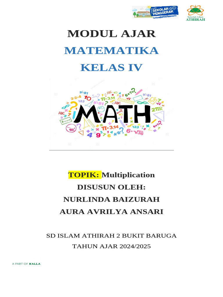 MODUL AJAR MATH AURA DAN LINDA Salinan | PDF
