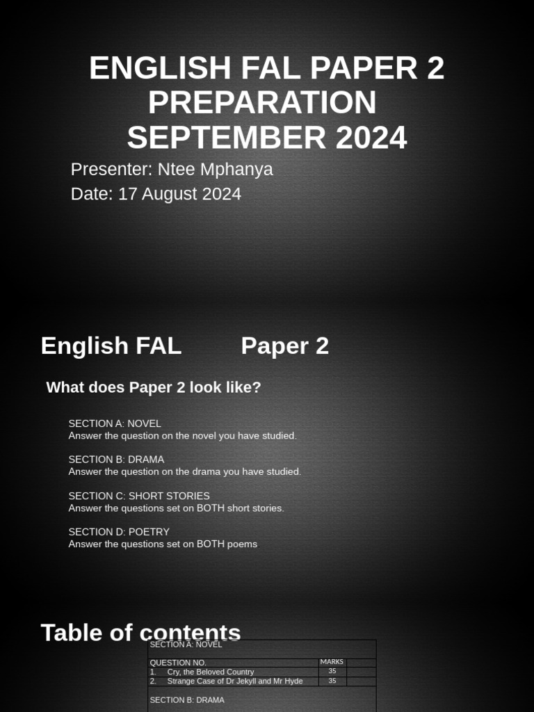 English (FAL) Paper 2 | PDF