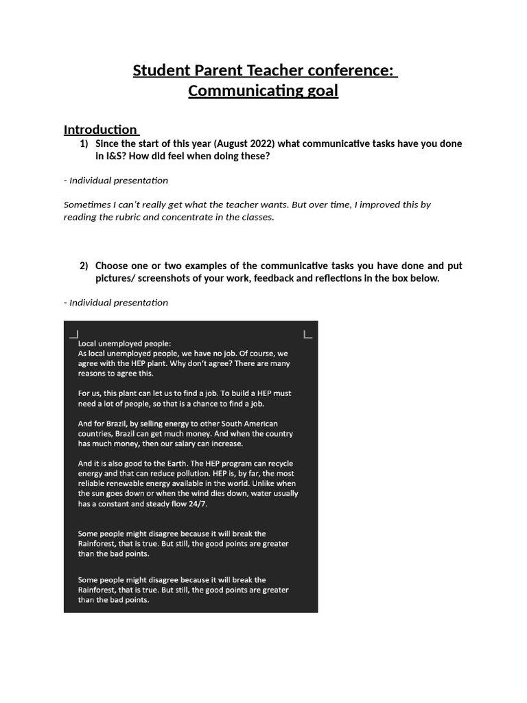 Communicating_Student_Parent_Teacher_conference | PDF