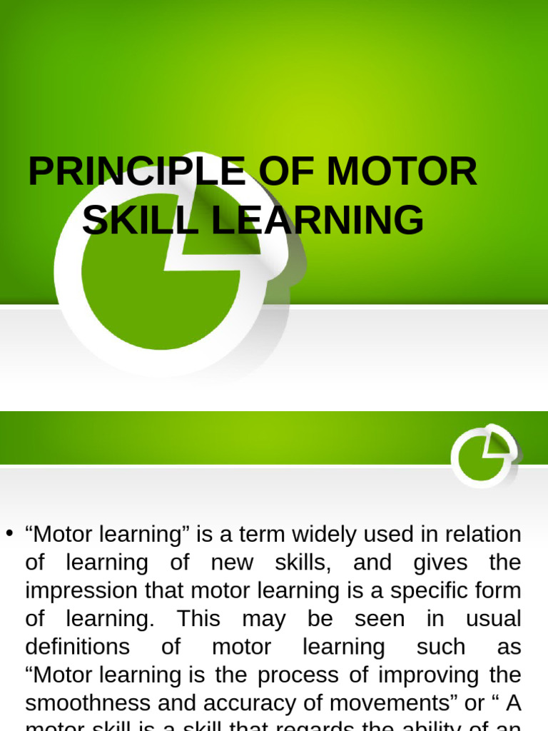 Principle of Motor Skill Learning | PDF | Learning | Neuroscience