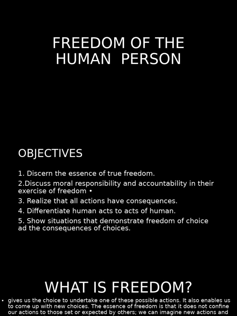 Understanding Human Freedom Concepts | PDF | Free Will | Psychological ...