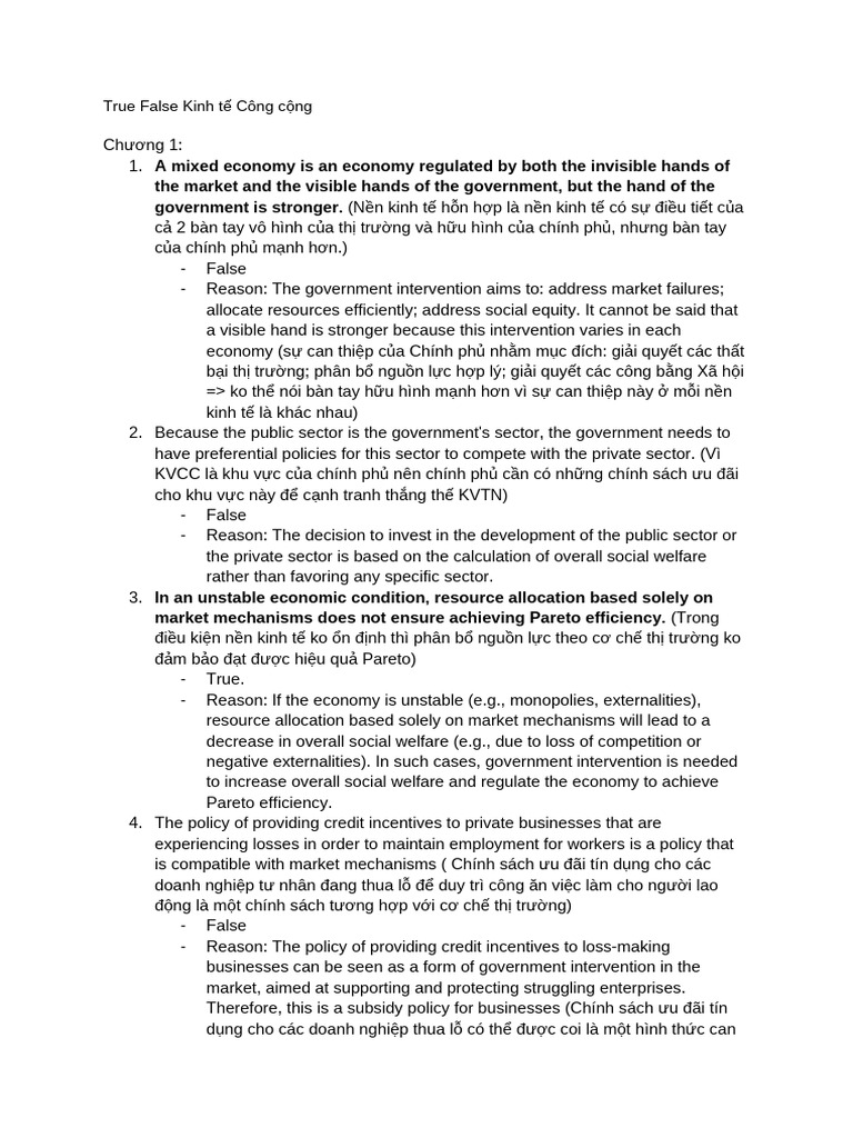 True - False KTCC | PDF