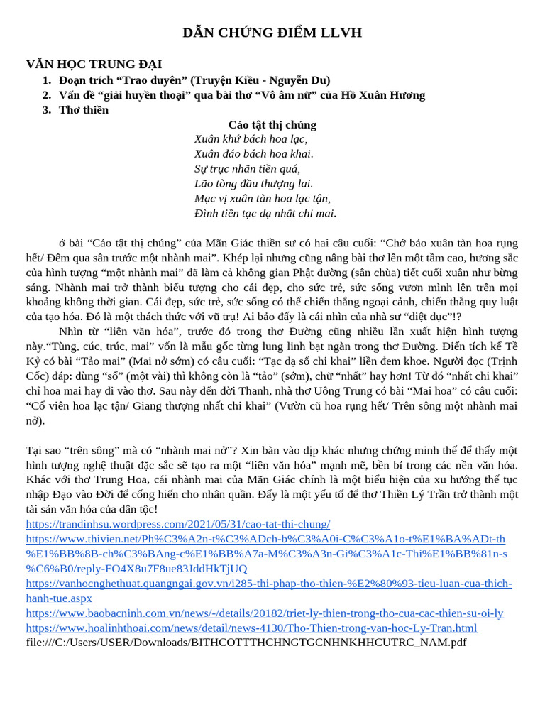 SOẠN DẪN CHỨNG SÂU LLVH | PDF