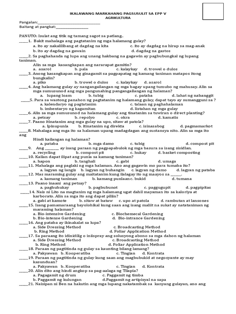 PT - Epp 5 - Q2 | PDF