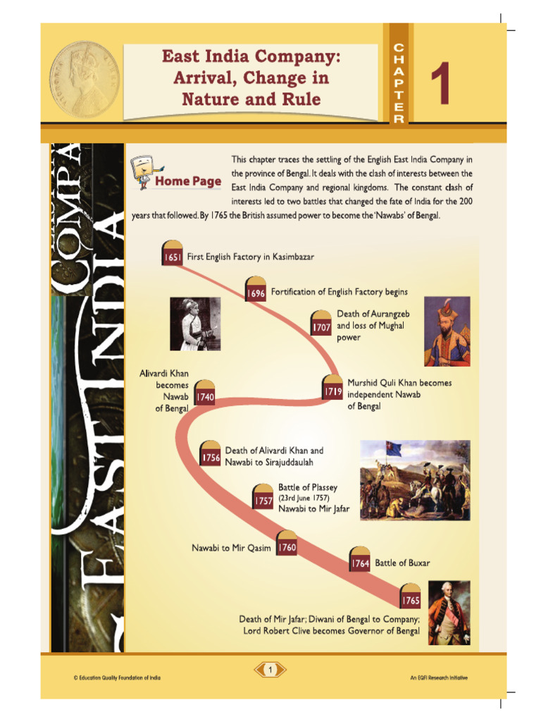 Grade-8-History - Chapter 1 East India Company | PDF