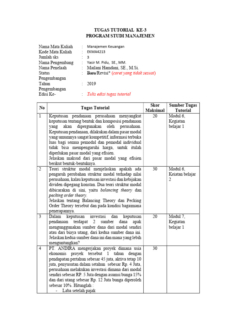 Tugas 3 EKMA4213 Devi Lestari | PDF