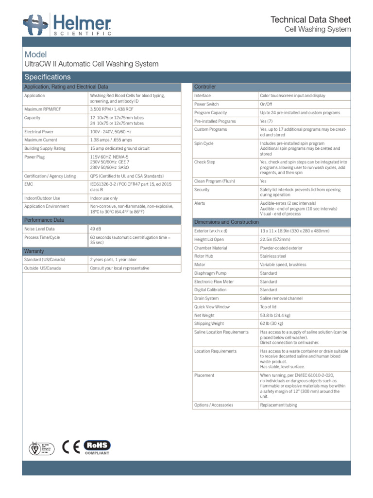 UltraCWII-technical-data-sheet-380401-1_0 | PDF | Washing Machine ...