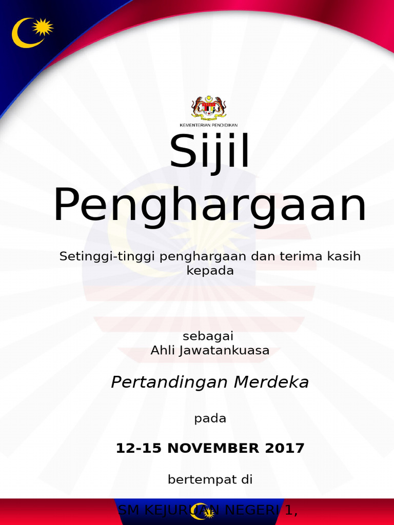 Sijil Penyertaan merdeka | PDF