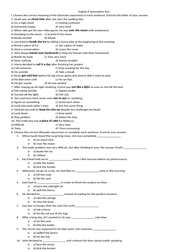 English - Idiomatic Expression | PDF