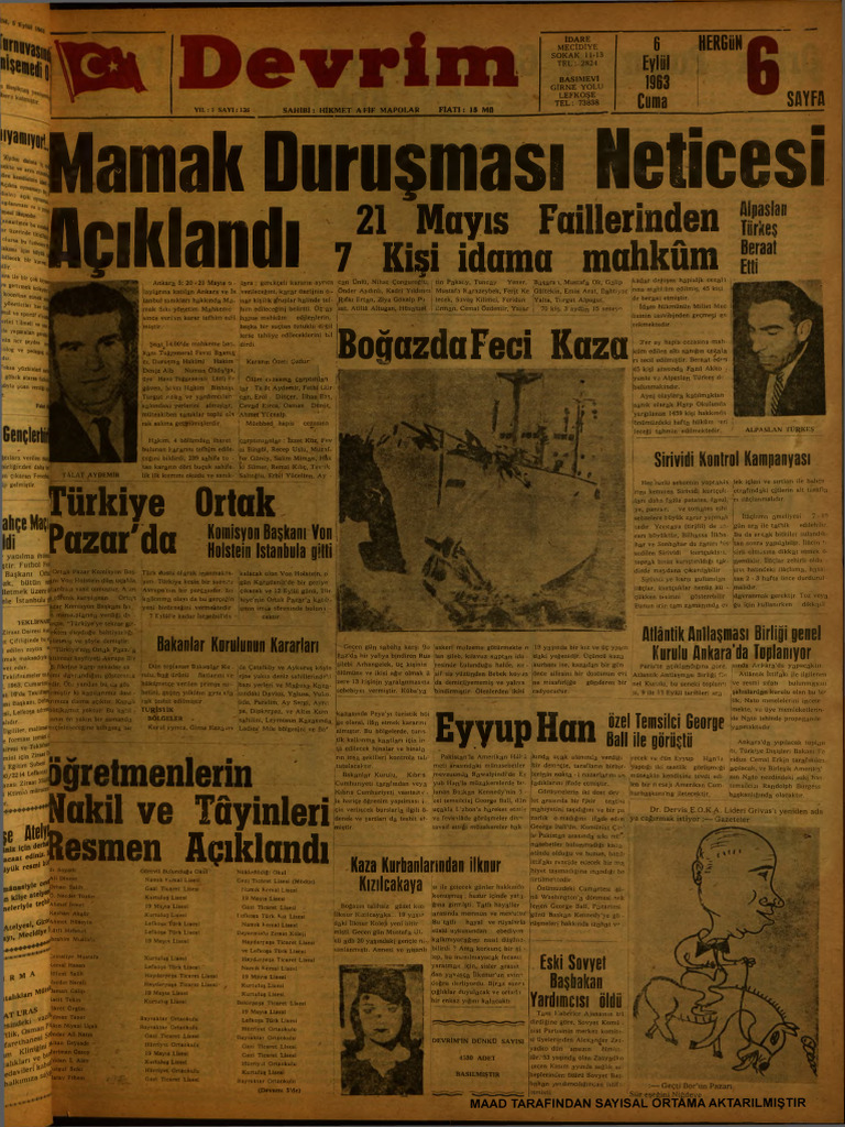06eylül1963 Devrim | PDF