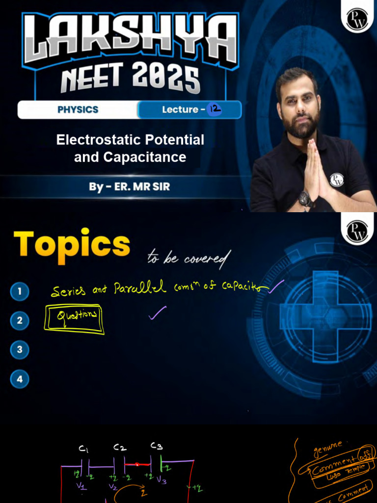 Electrostatic Potential and Capacitance 12 - Class Notes - Lakshya NEET ...