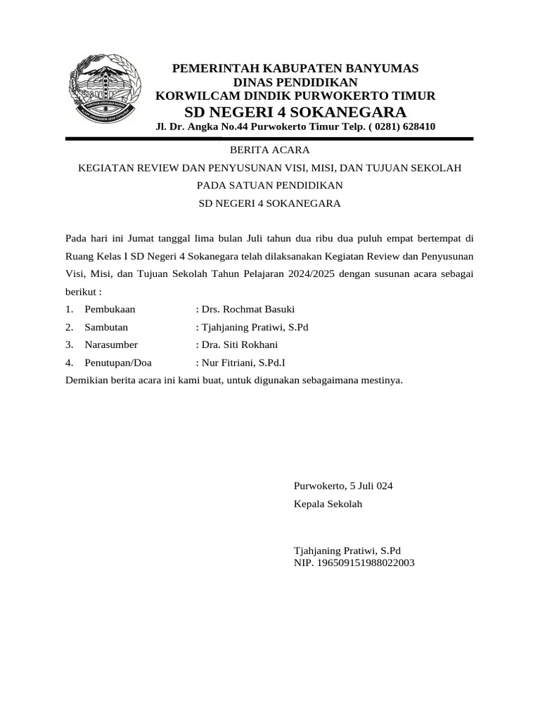 Berita Acara Review | PDF