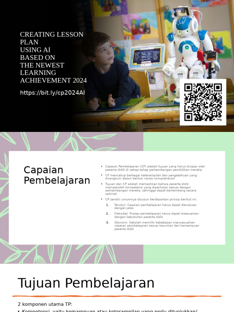 Creating Lesson Plan Using Ai Based On The Newest Learning Achievement 2024 | PDF