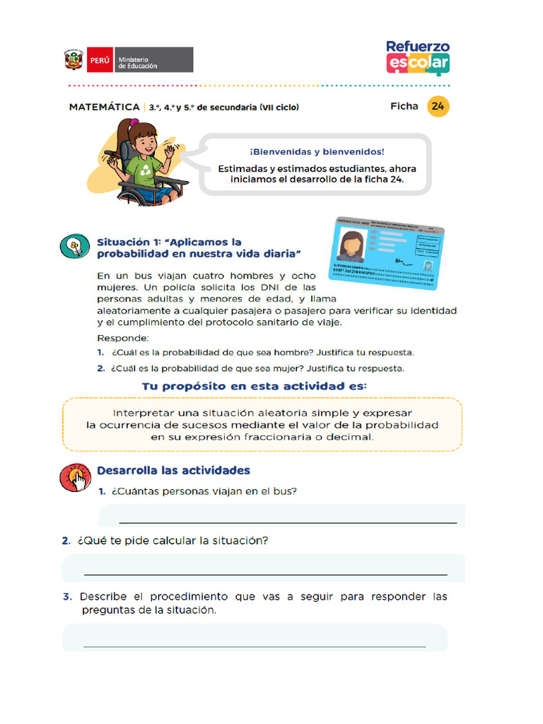 FICHA DE REFUERZO 5 III TIMESTRE | PDF