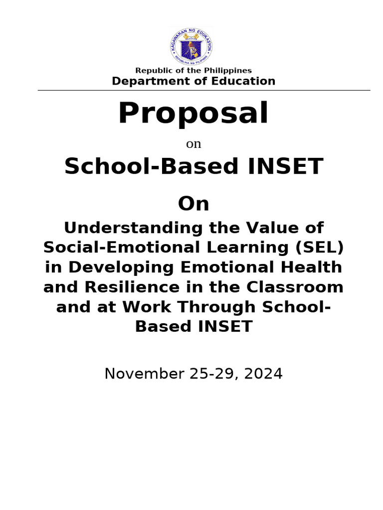 INSET PROPOSAL 2024_2025.docx_scribd | PDF | Psychological Resilience ...