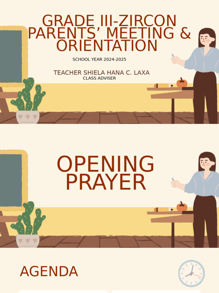 Classroom Parent Teacher Orientation Education Presentation in Simple ...
