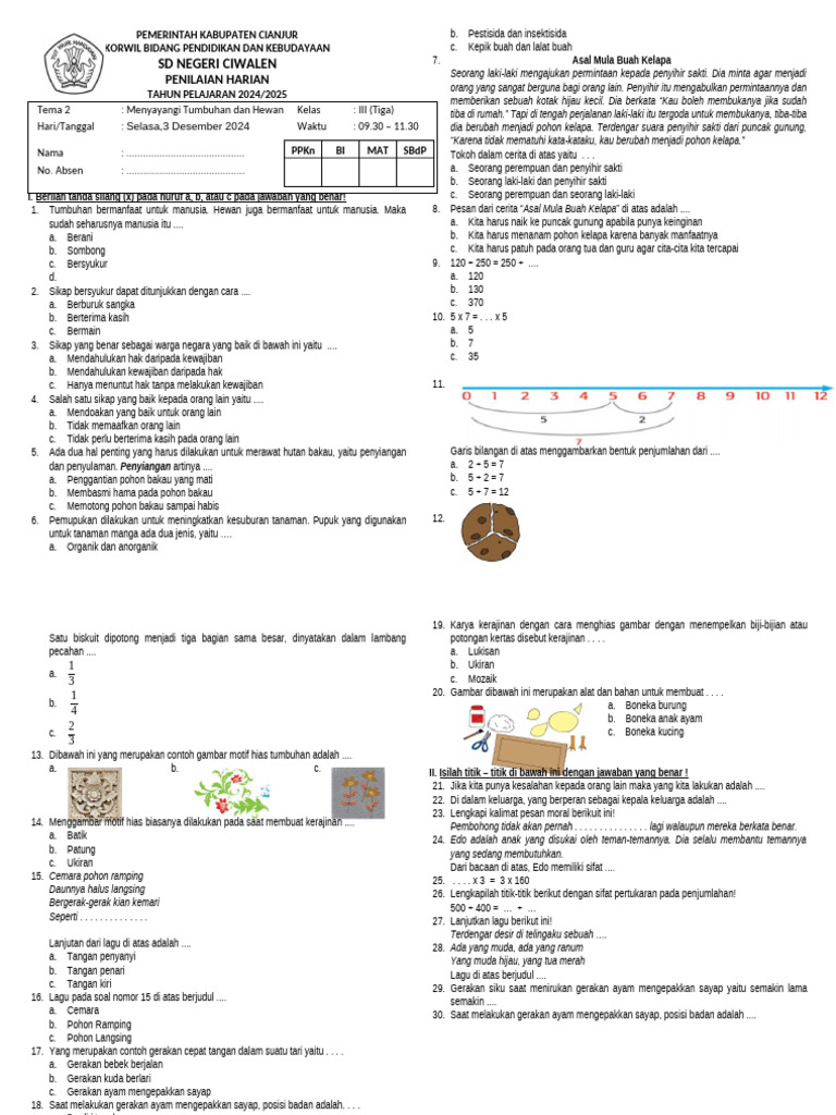 SOAL PH K3 T2 2022-2023 | PDF