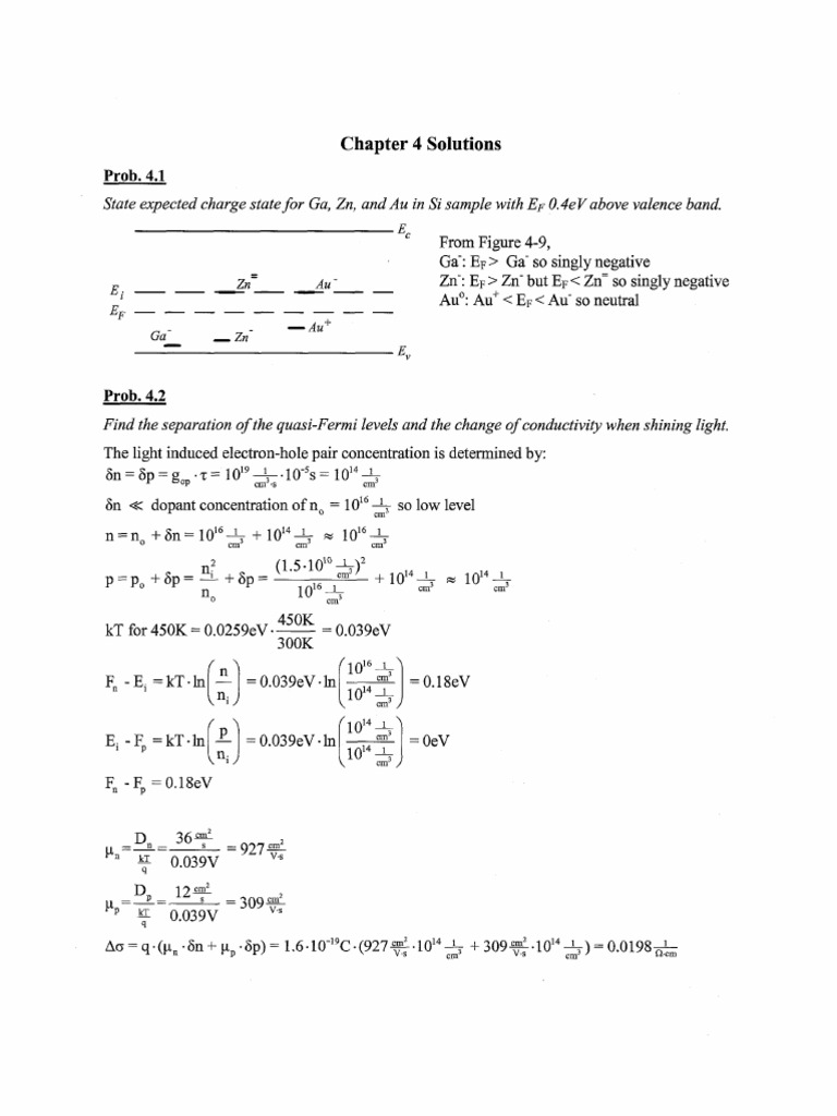 Sheet 5 Answer | PDF | Doping (Semiconductor) | Electric Field