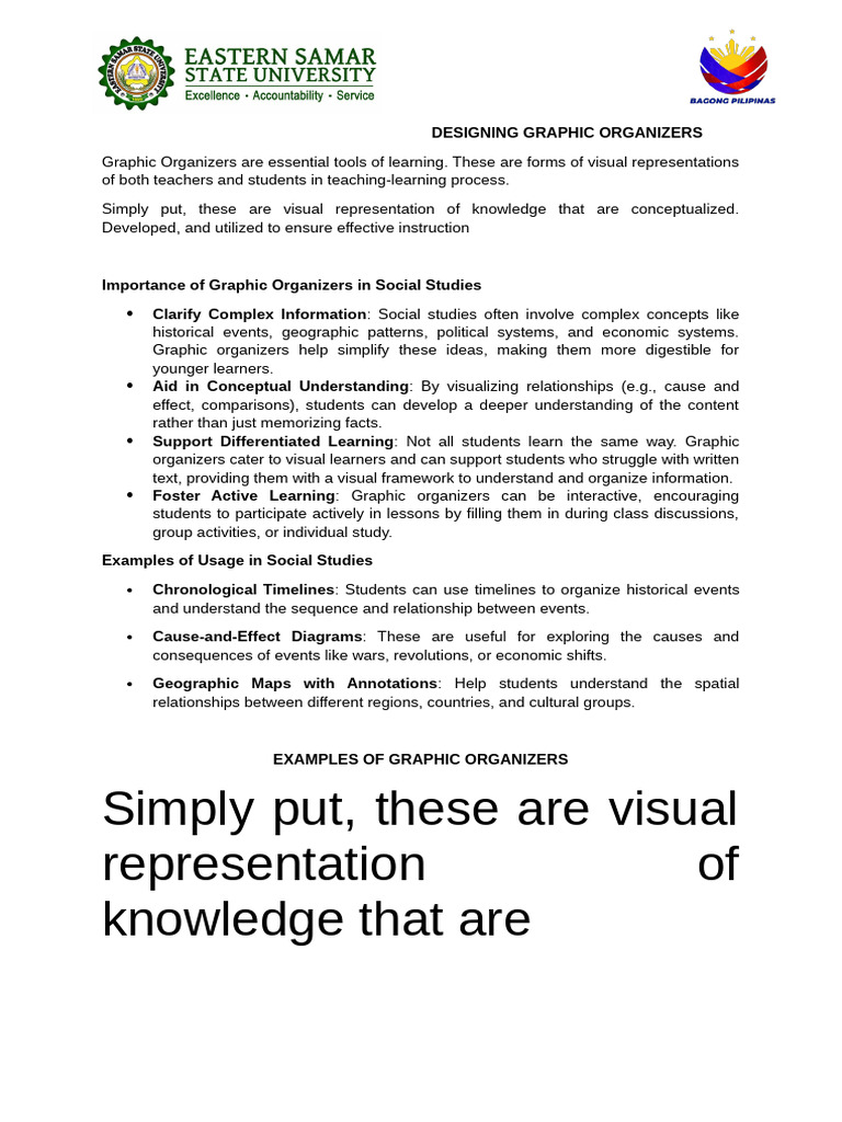 Designing Effective Graphic Organizers | PDF | Learning | Concept