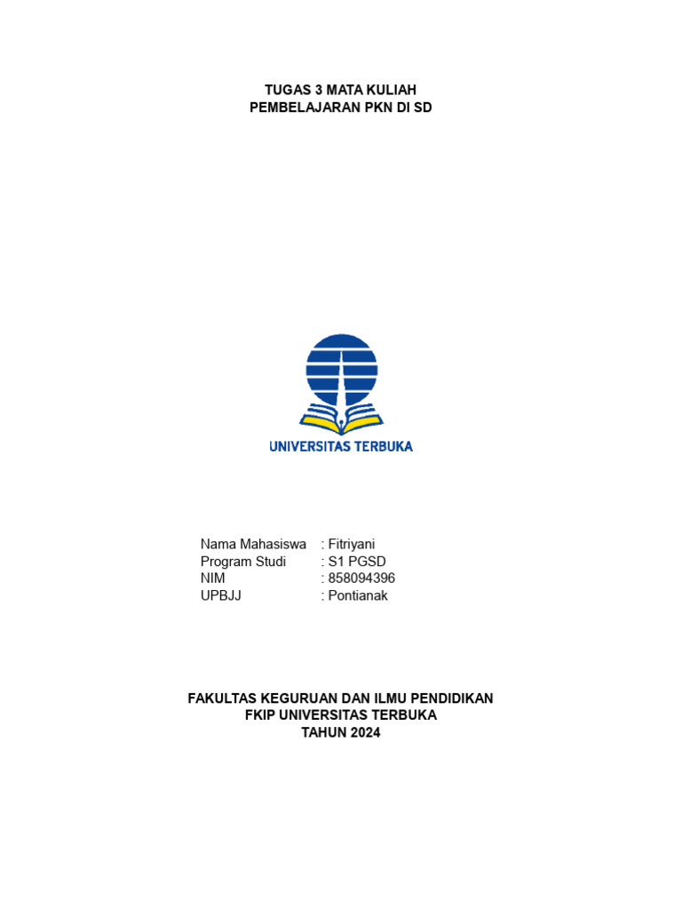 Tugas 3 Mata Kuliah Pembelajaran PKN Di SD | PDF