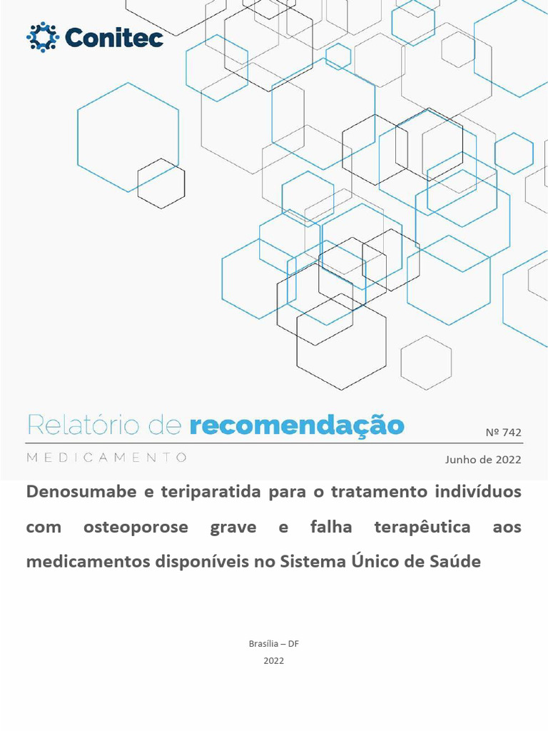 Relatorio Denosumabe Teriparatida Osteoporose 742 Final2022 | PDF ...