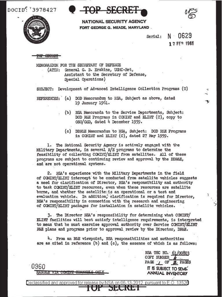 Advanced Intelligence Collection Programs | PDF | National Security ...