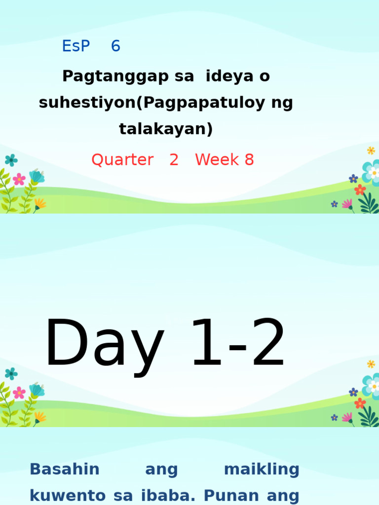 Q2 PPT WEEK 8 EsP 6 | PDF