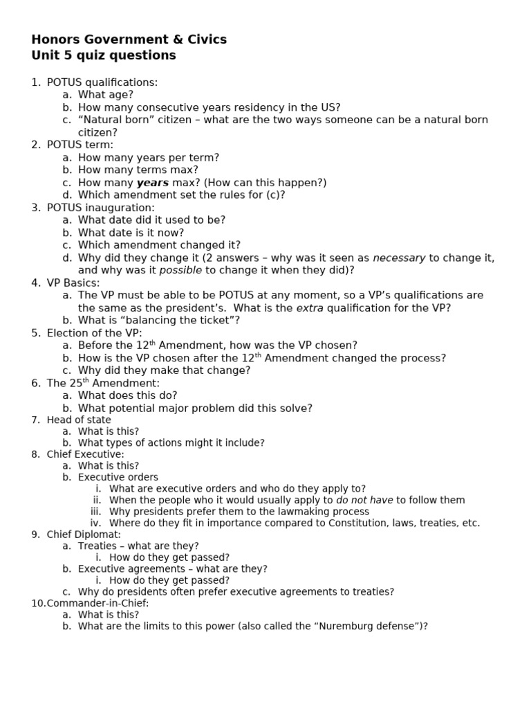 Unit 5 Quiz Questions f24 | PDF