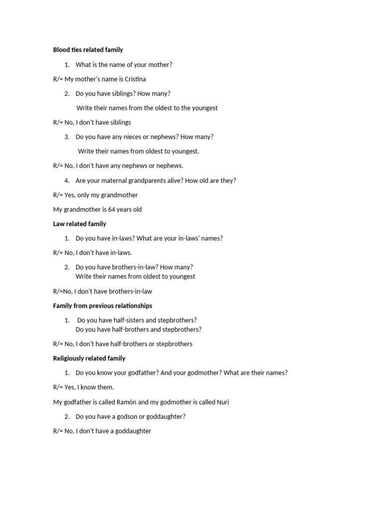 Family Members and Physical Descriptions | PDF