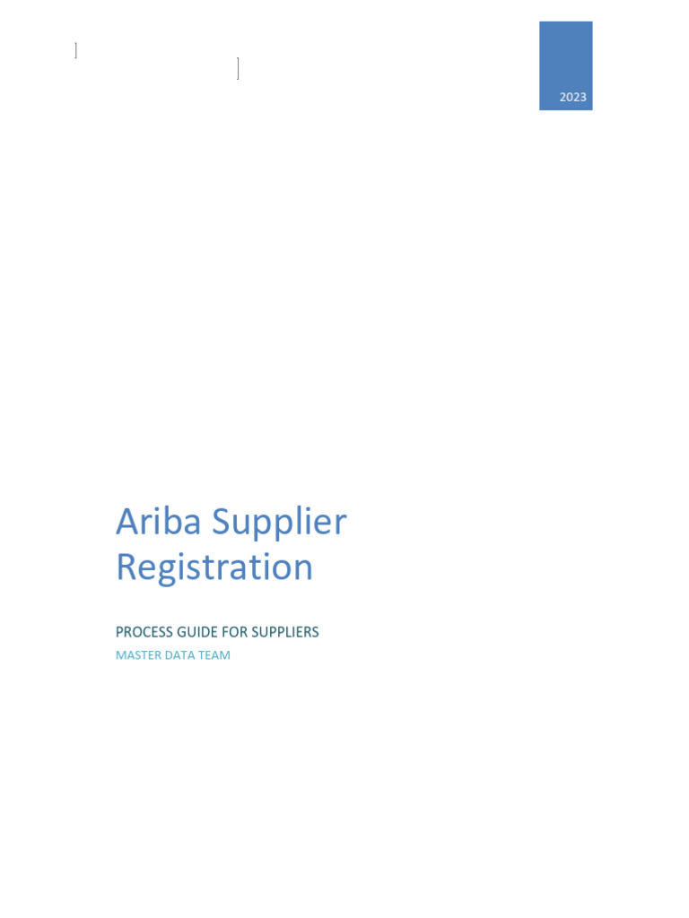 Ariba Registration Process Guide | PDF | Login | Password