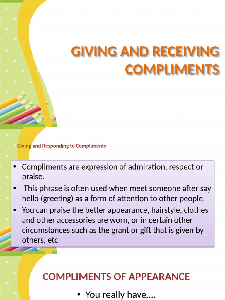 Compliments 1 | PDF