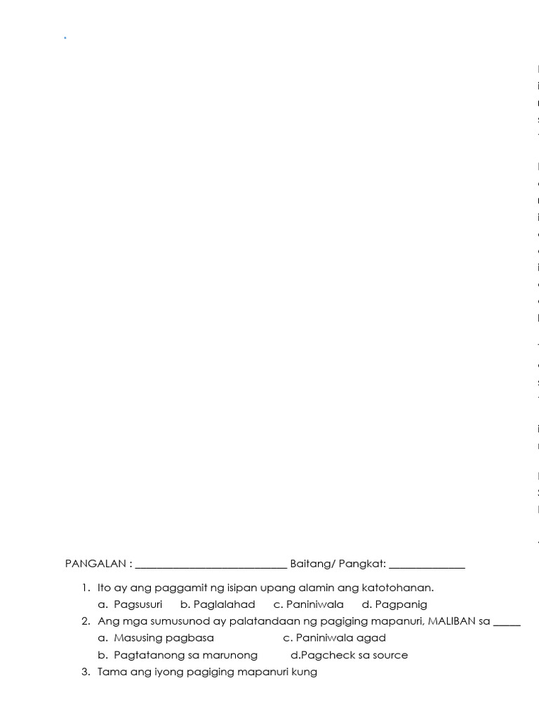 Esp-1st Periodical Test | PDF