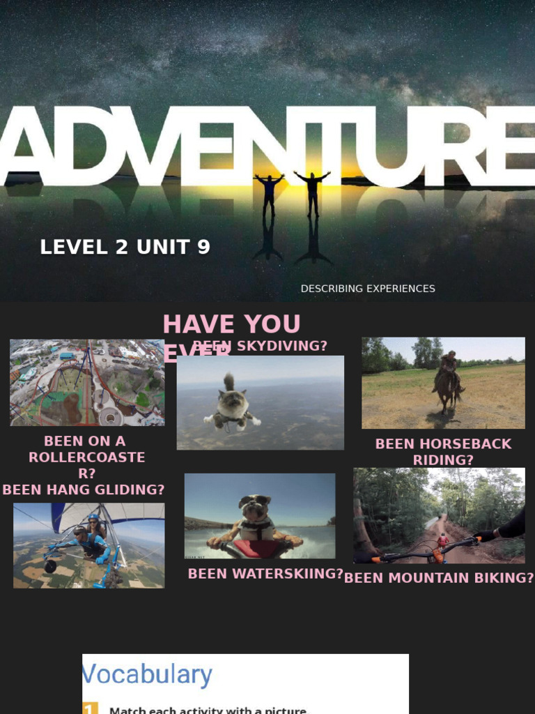 Level 2 Unit 9 Adventures | PDF