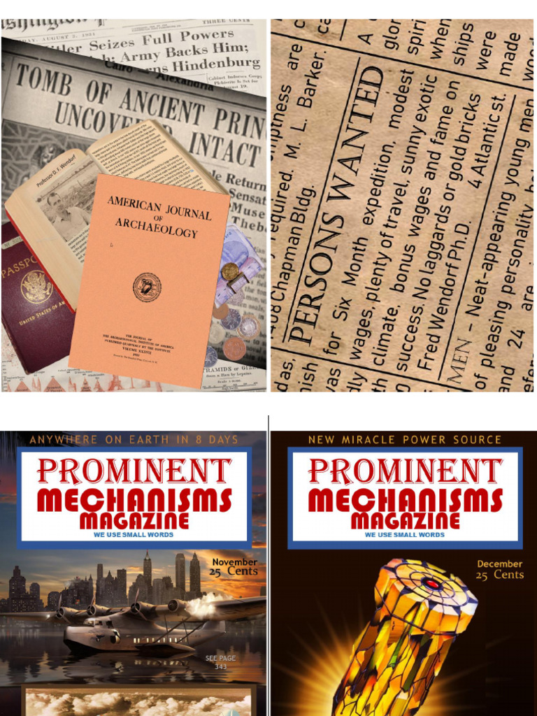 Player Handouts for Stargate 1930s Pulp RPG - SGX Dossiers | PDF