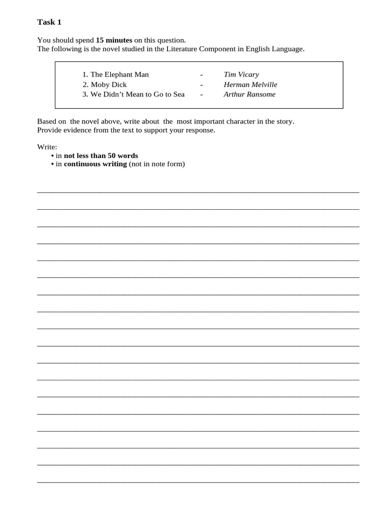 Model Questions Elephant Man | PDF