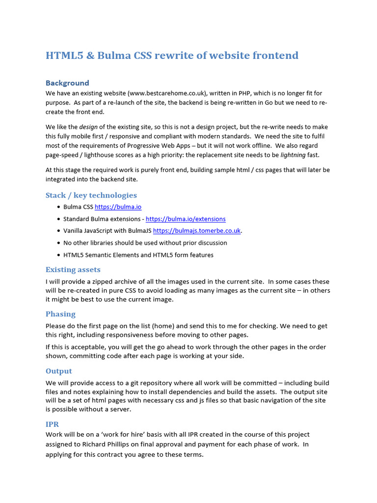 BulmaCSS Rewrite of Website Front End | PDF | Html5 | Java Script