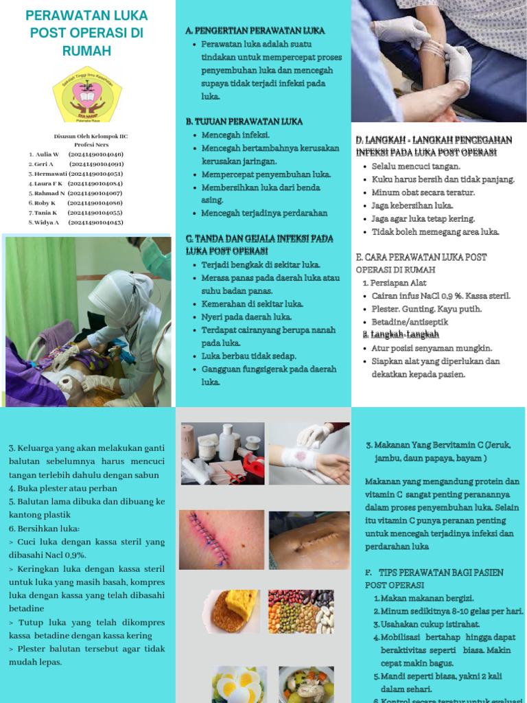 leaflet perawatan luka dirumah (5) | PDF