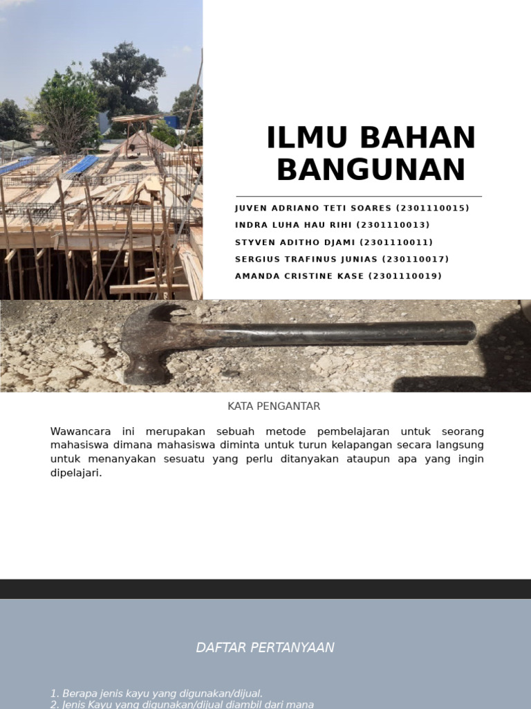 Ilmu Bahan Bangunan Presentasi | PDF