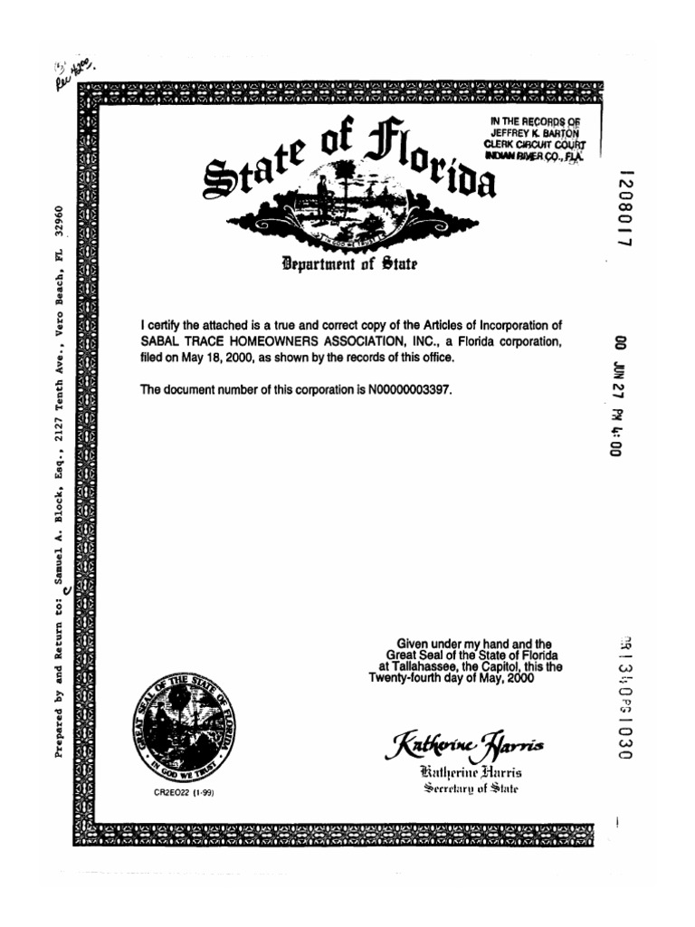 Articles of Incorporation | PDF