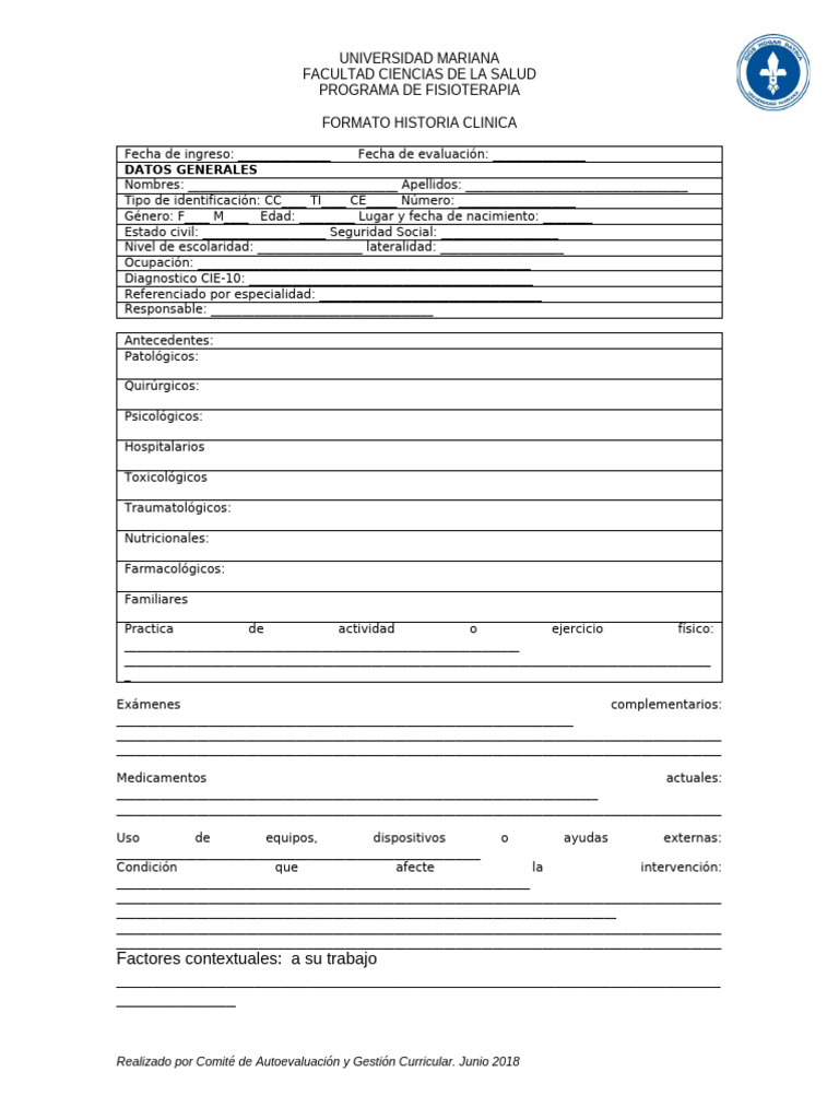 Formato HC Practica OBSERVACION Y INSTRUCTIVO | PDF | Factores humanos y ergonomía