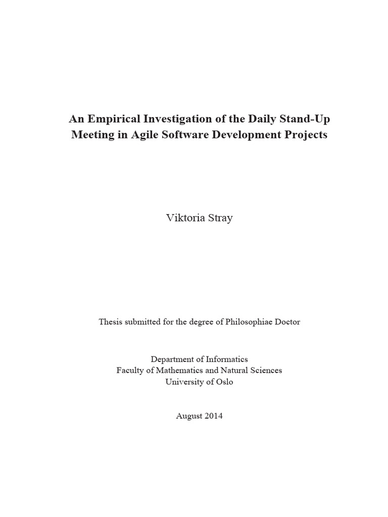 Stray Thesis Final | PDF | Scrum (Software Development) | Agile Software Development