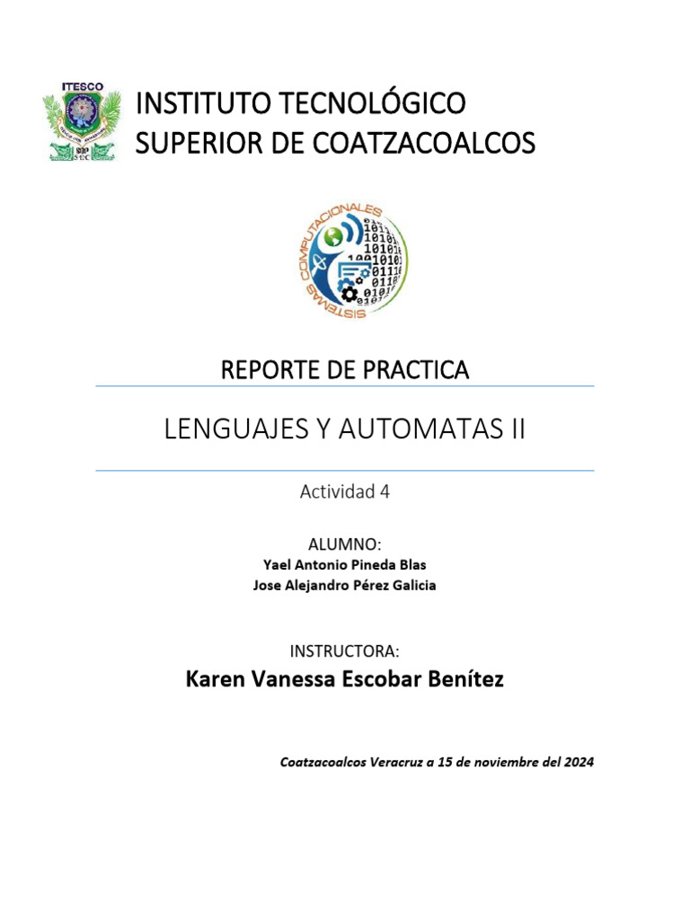 Reporte A4 Analizador Lexico Lya II | PDF | Java (lenguaje de programación) | Analizando