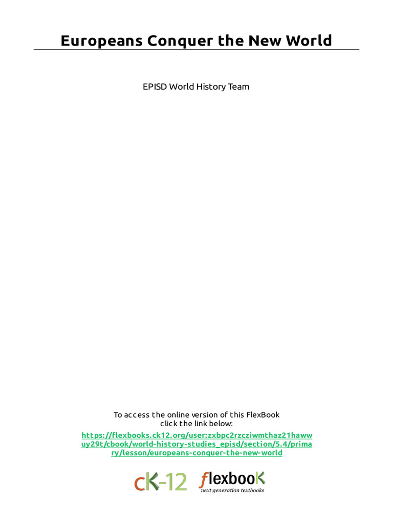 Europeans Conquer The New World - L - v3 - 5mx | PDF | Spanish ...