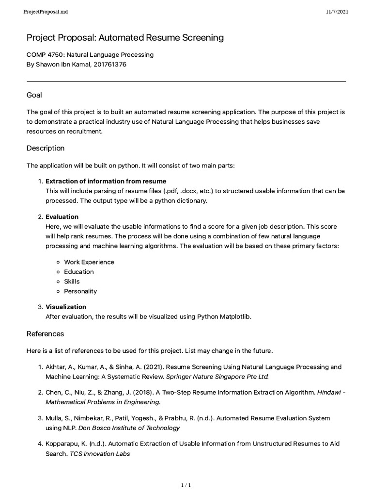 ProjectProposal | PDF