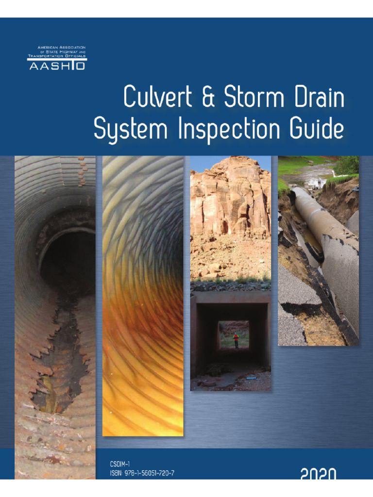 AASHTO CSDIM 1 Culvert and Storm Drain System Inspection Guide 2020 | PDF