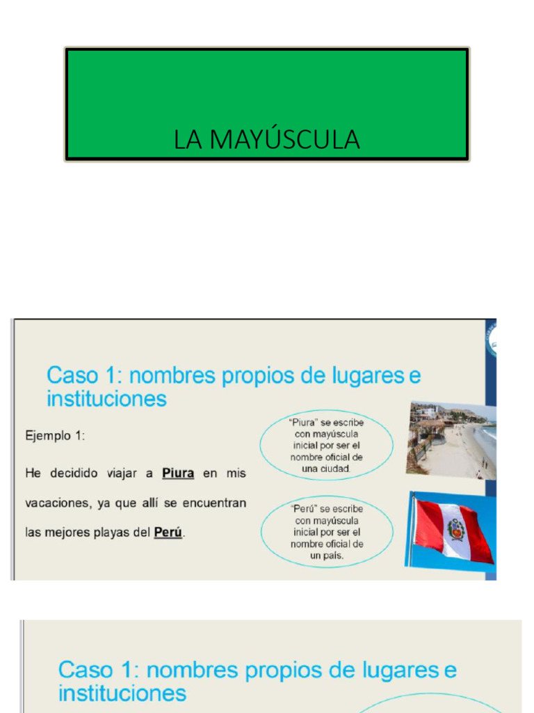 La Mayúscula: Uso y Reglas | PDF