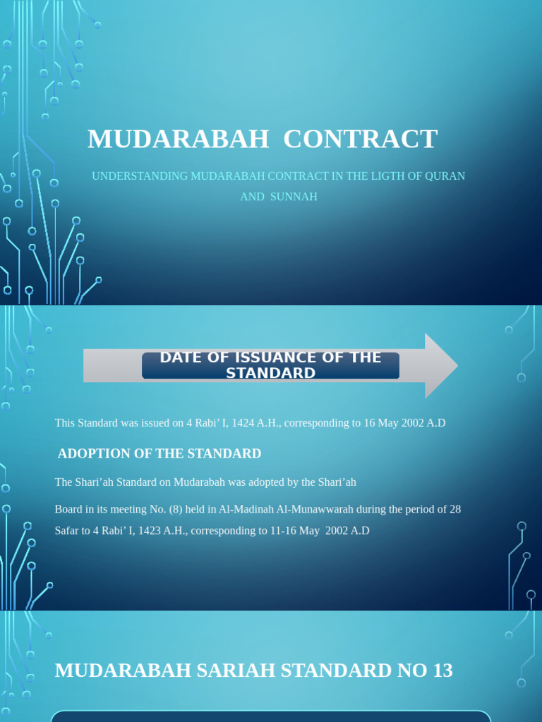 Mudarabah Contract-2 | PDF | Sharia | Abrahamic Religions
