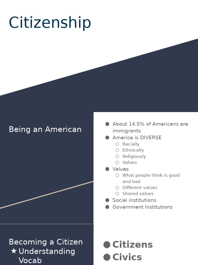 Understanding American Citizenship Basics | PDF | Citizenship ...