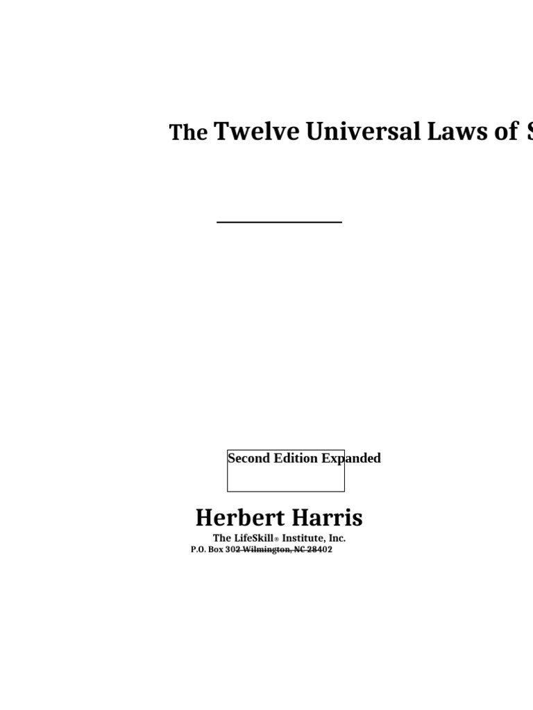 12 Universal Law of Success | PDF | Thought | Mind